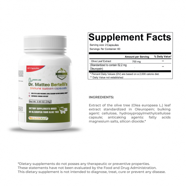 Dr. Matteo Bertelli’s™ Immune System Capsules - MAGISNAT OMICS LLC